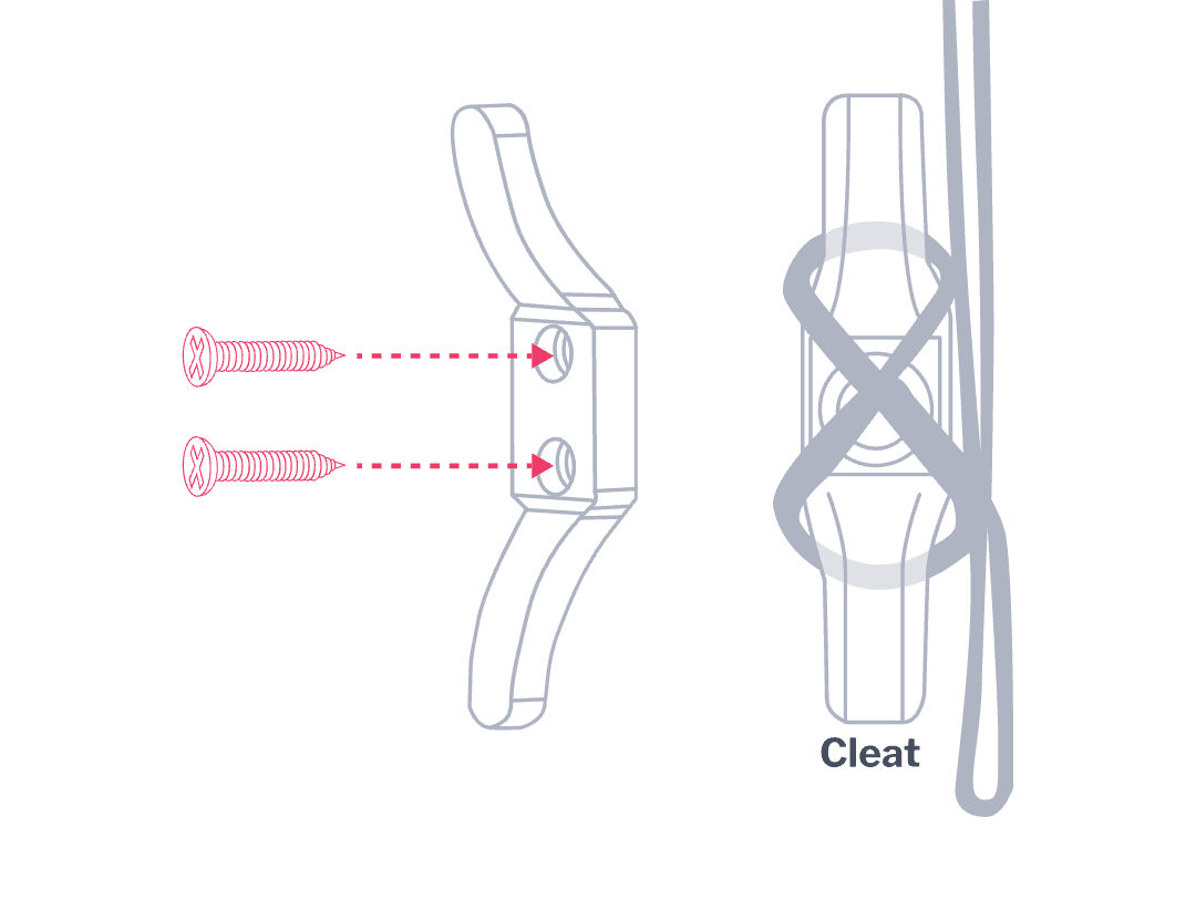 How to install Roman blinds with a cord & cleat
