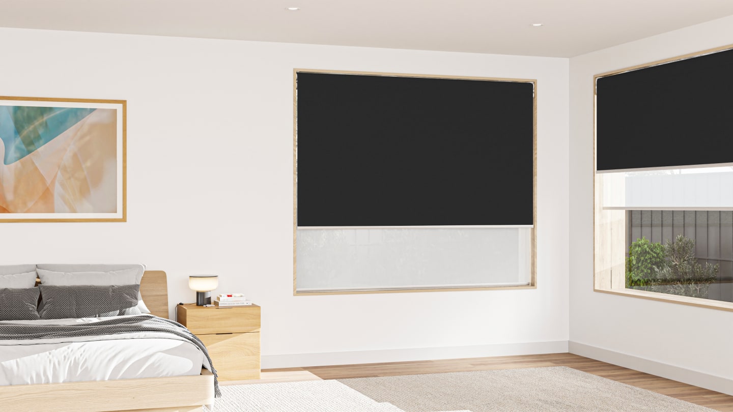 Sanctuary Blockout and Metro Light Filtering Double Roller Blind in ...
