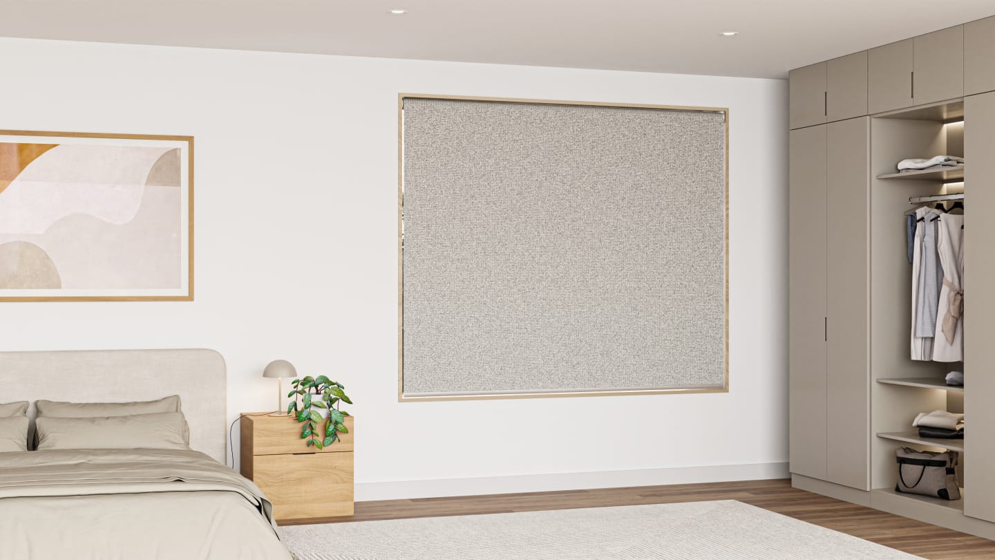 Linesque BO Blockout Roller Blind in Raffia