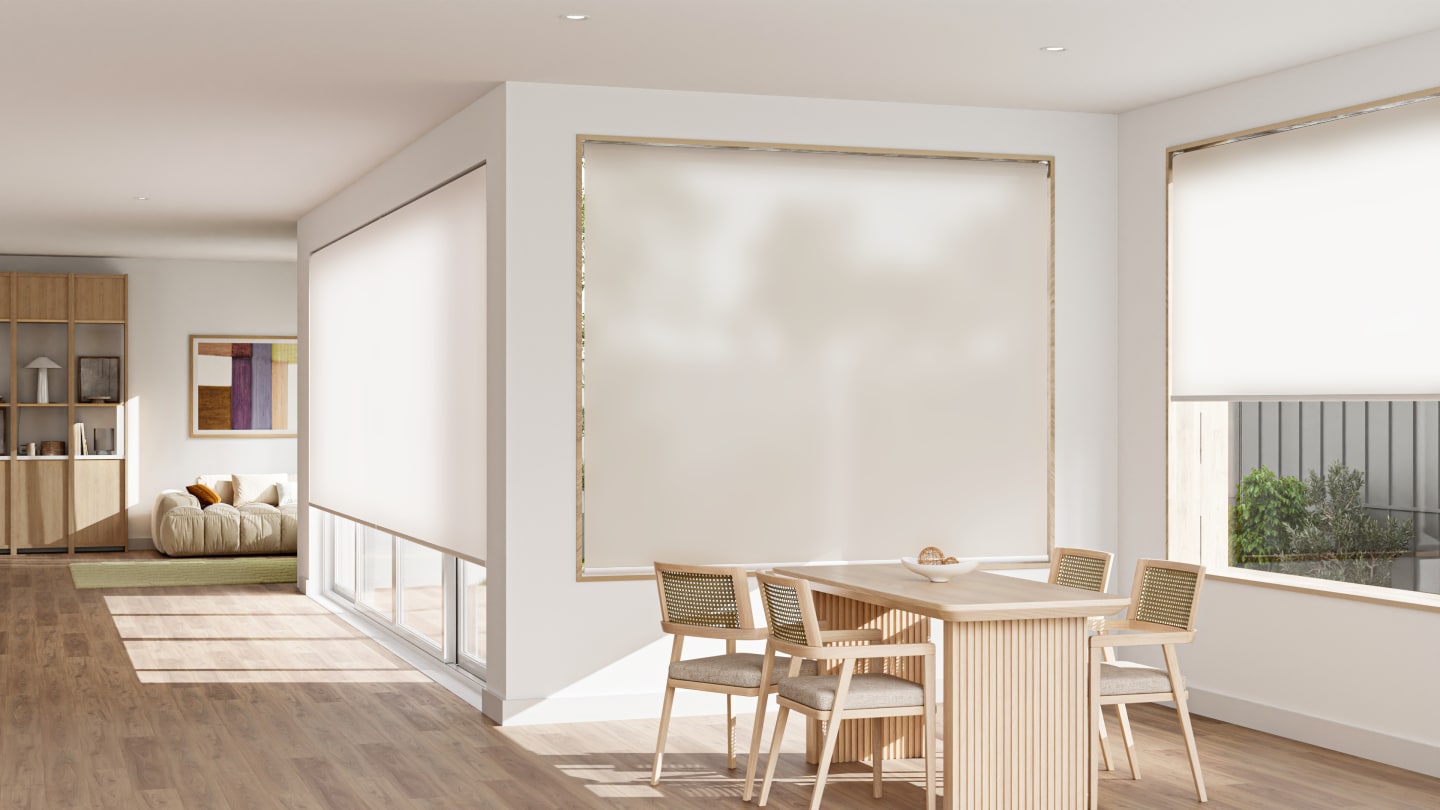 Jersey LF Light Filtering Roller Blind in Render LF