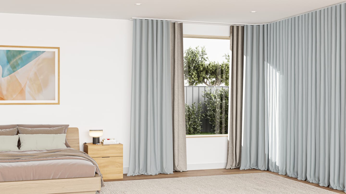 Elegant Sheer And Blockout Double Curtains Online | DIYblinds™