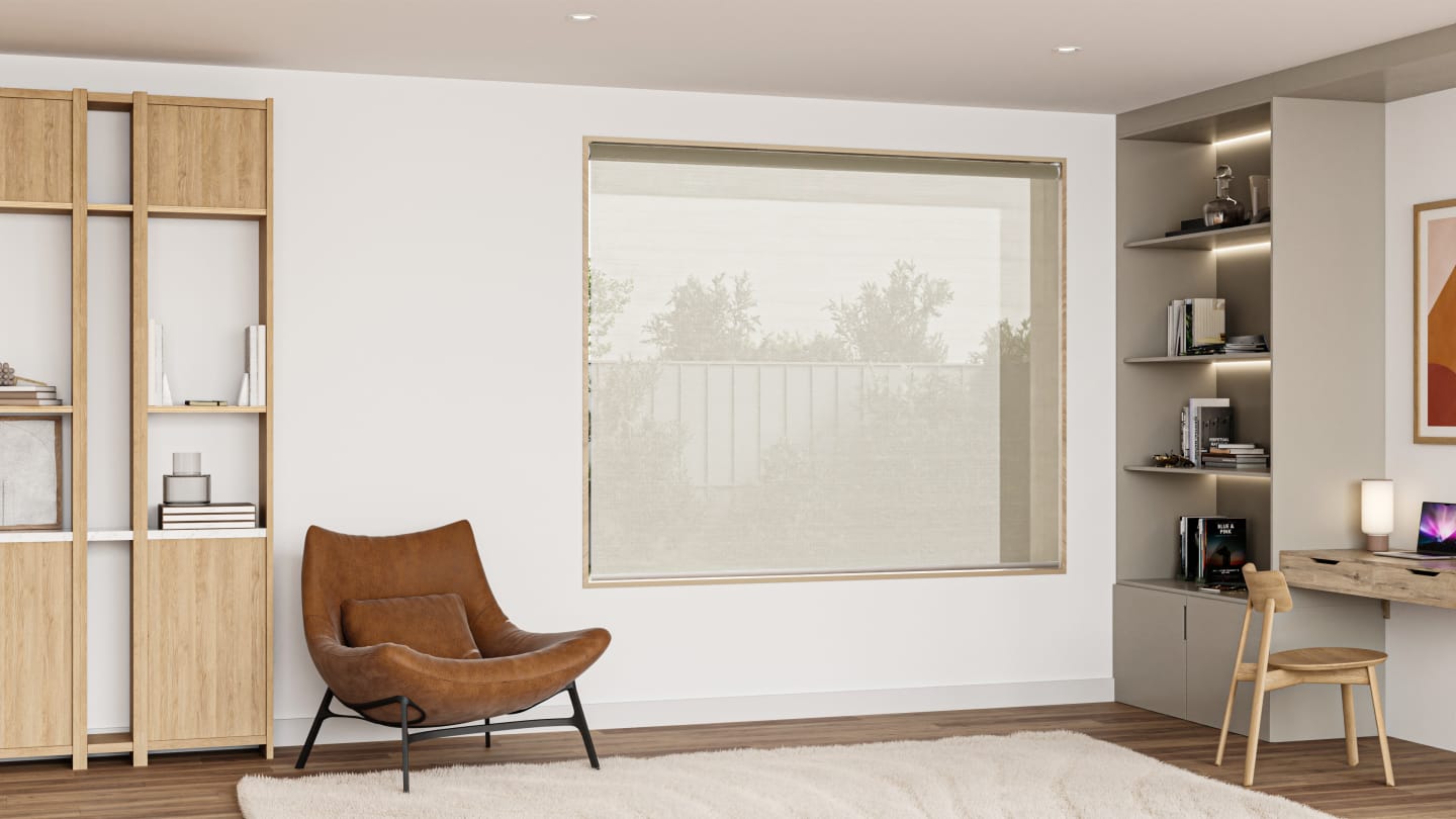 Kleenscreen Sunscreen Roller Blind in Barley